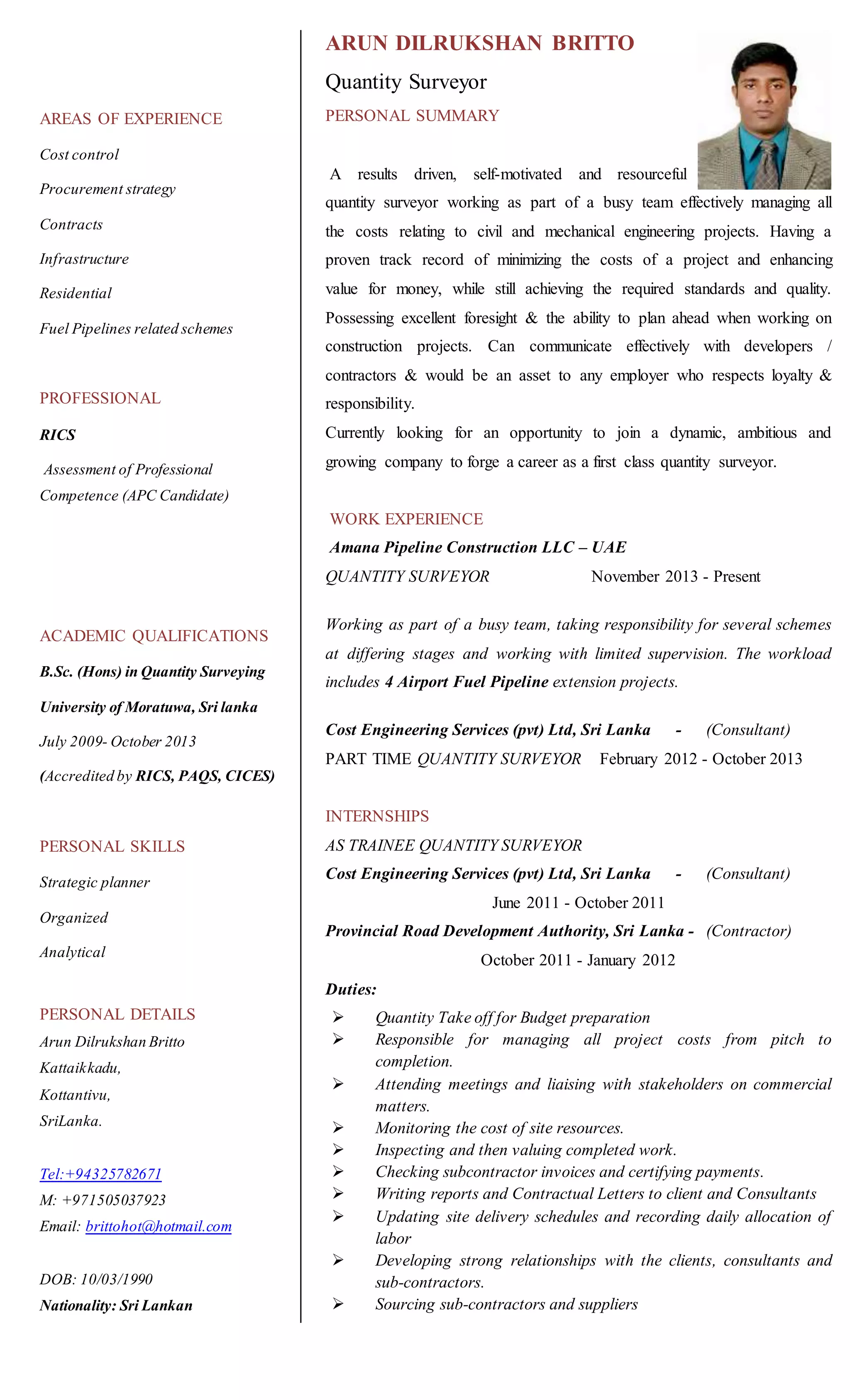 A.D.Britto CV | DOCX