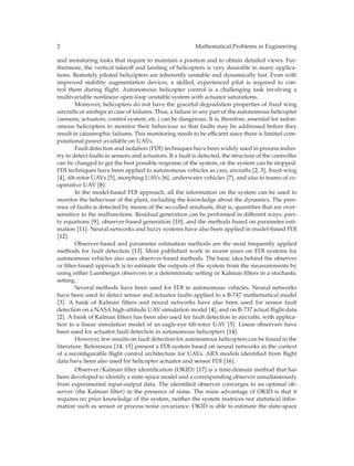 Detection of Sensor Faults in Small Helicopter UAVs Using Observer/Kalman Filter Identification ...