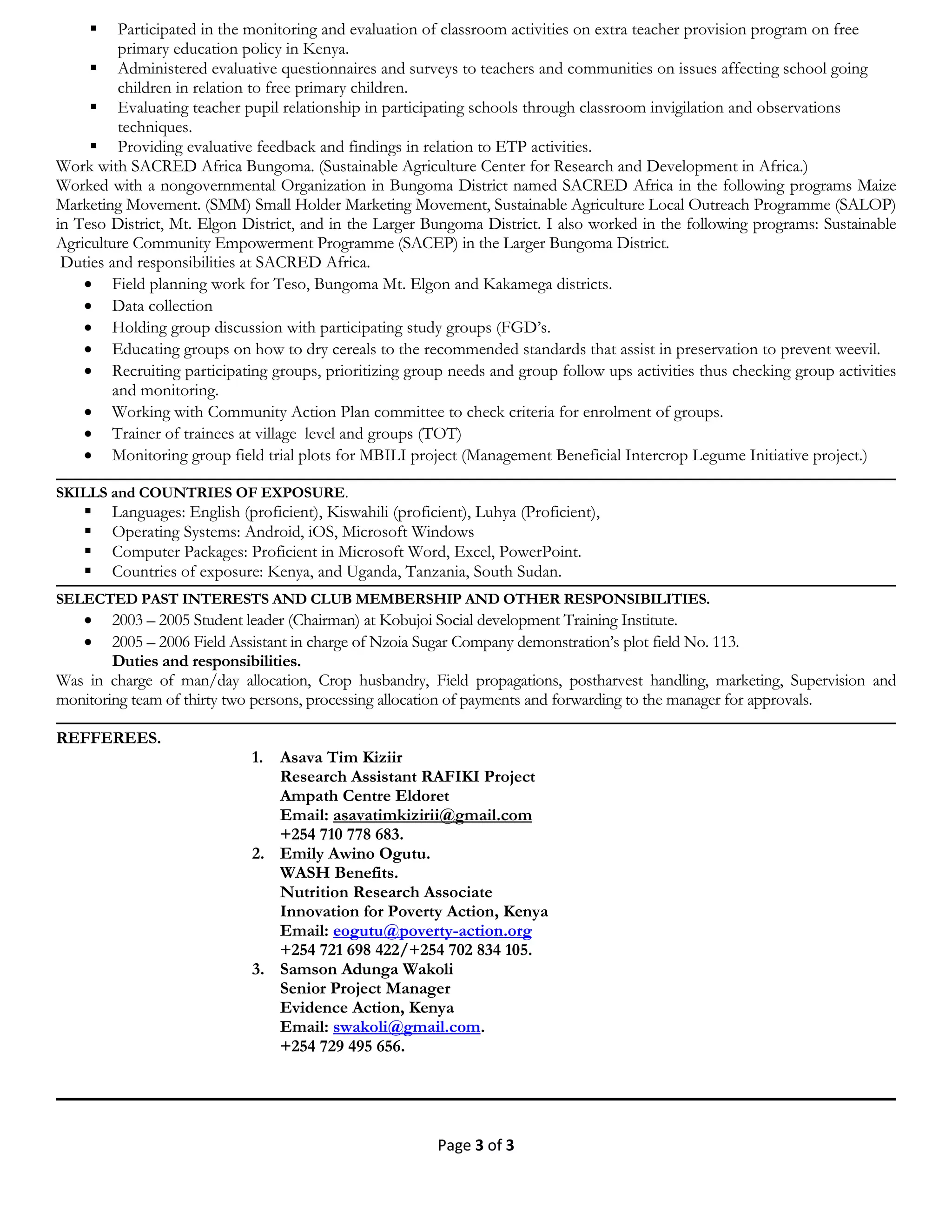 CV _ MASIBO_MINOS_CHELONGO-2015. | PDF