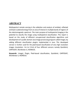 Developing Image Processing System for Classification of Indian Multispectral Satellite images | PDF