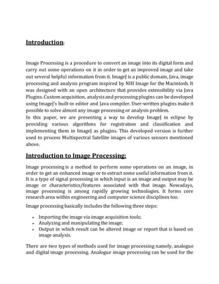 Developing Image Processing System for Classification of Indian Multispectral Satellite images | PDF