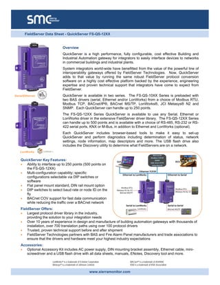 SMC - FieldServer Brochure and Product Information 1 | PDF