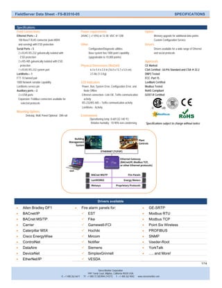 SMC - FieldServer Brochure and Product Information 1 | PDF