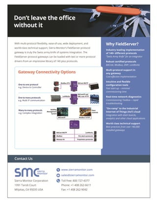 SMC - FieldServer Brochure and Product Information 1 | PDF