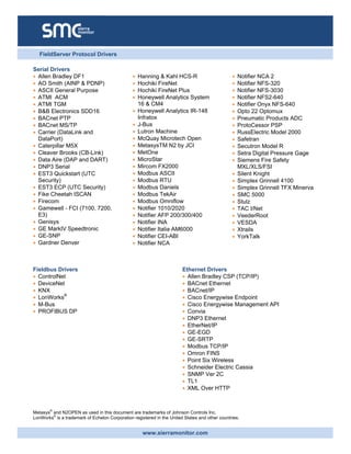 SMC - FieldServer Brochure and Product Information 1 | PDF