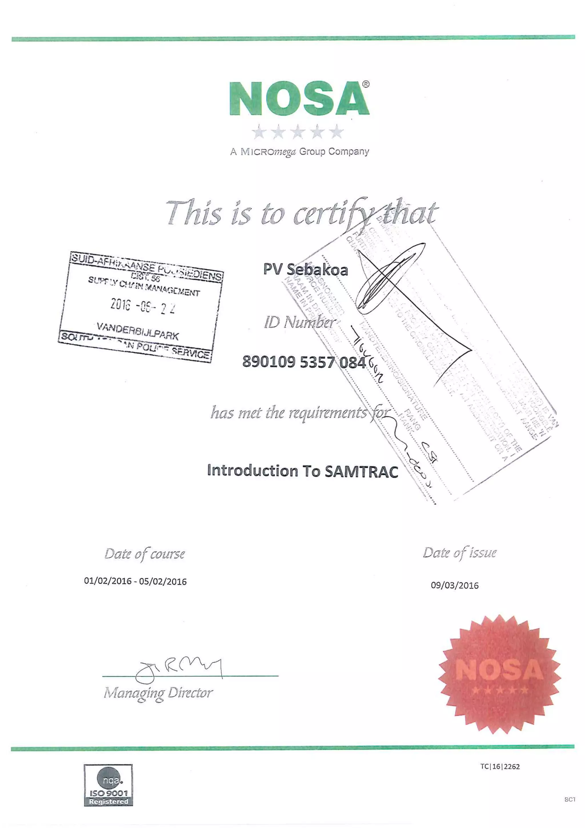 Introduction to SAMTRAC | PDF