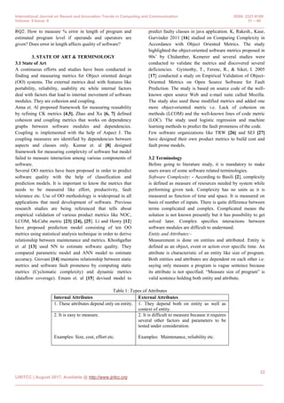 Identification, Analysis & Empirical Validation (IAV) of Object Oriented Design (OO) Metrics as ...