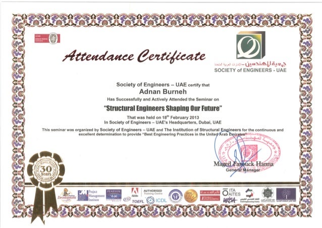Certificate - Structural Engineers Shaping our Future