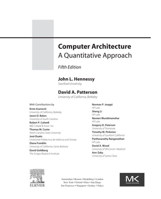 Computer Architecture A Quantitative Approach Fifth Edition John L ...