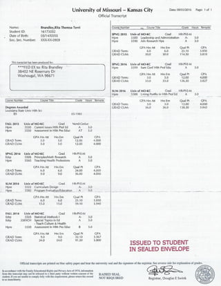 UMKC Transcript final | PDF