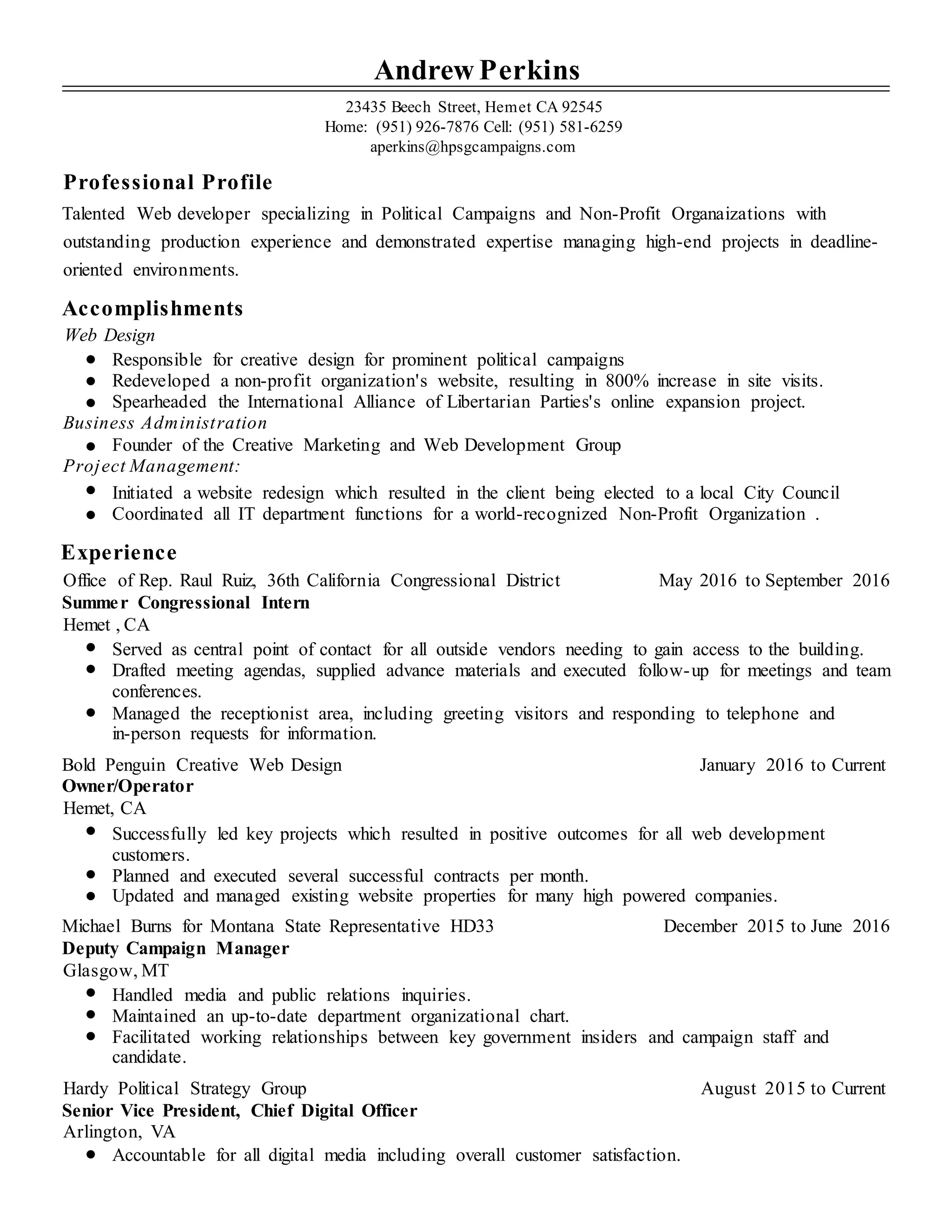 Andrew Perkins Resume | DOCX