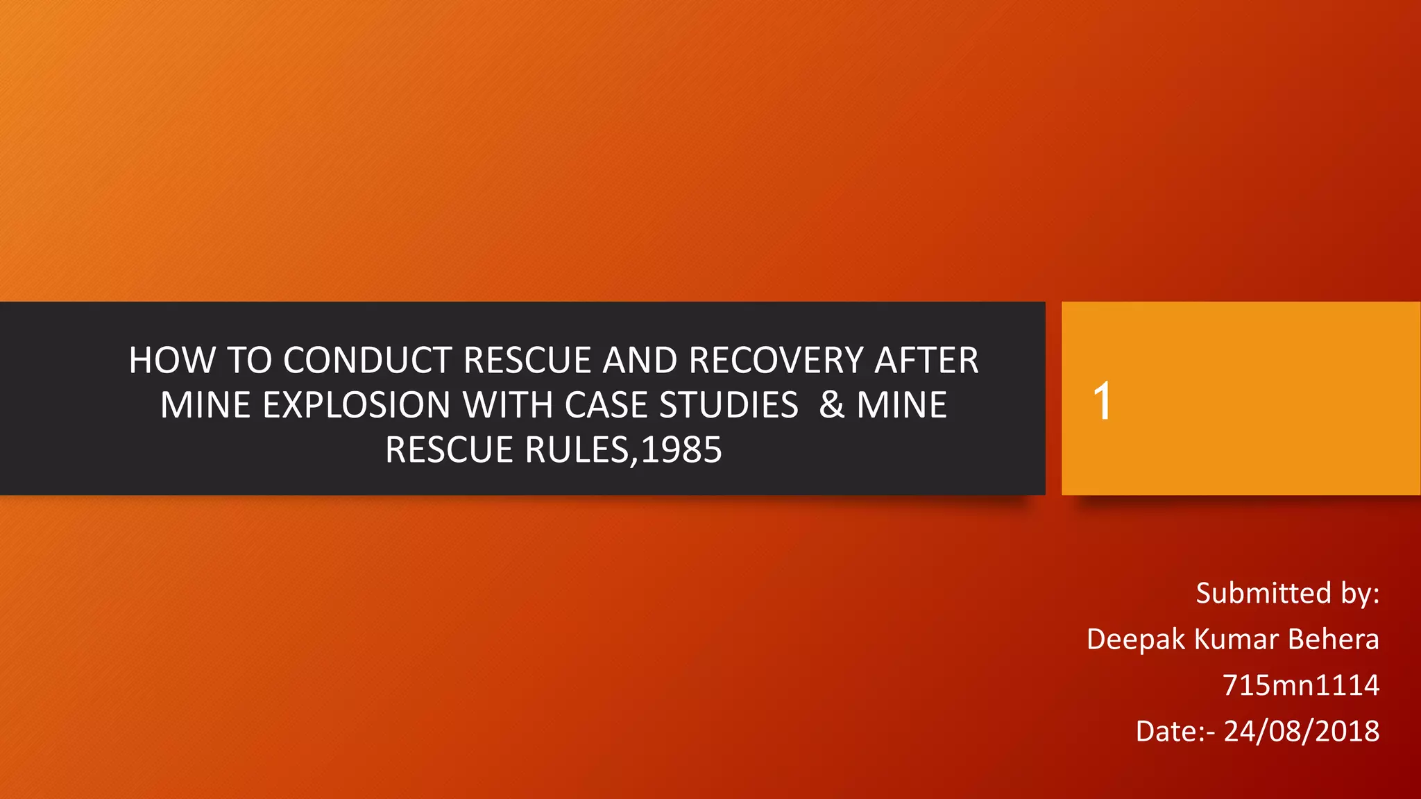 715mn1114 ppt on how to conduct rescue and recovery | PPTX