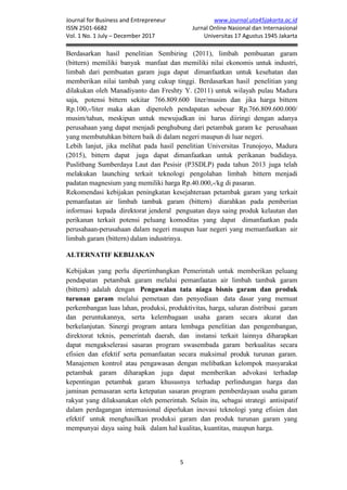 PENINGKATAN PENGETAHUAN PETAMBAK GARAM BERKAITAN DENGAN PEMANFAATAN AIR ...
