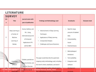 System Logs Anomaly Detection Using Deep Learning | PPTX