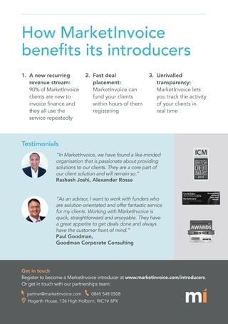 MarketInvoiceBrochureJan2015 | PDF