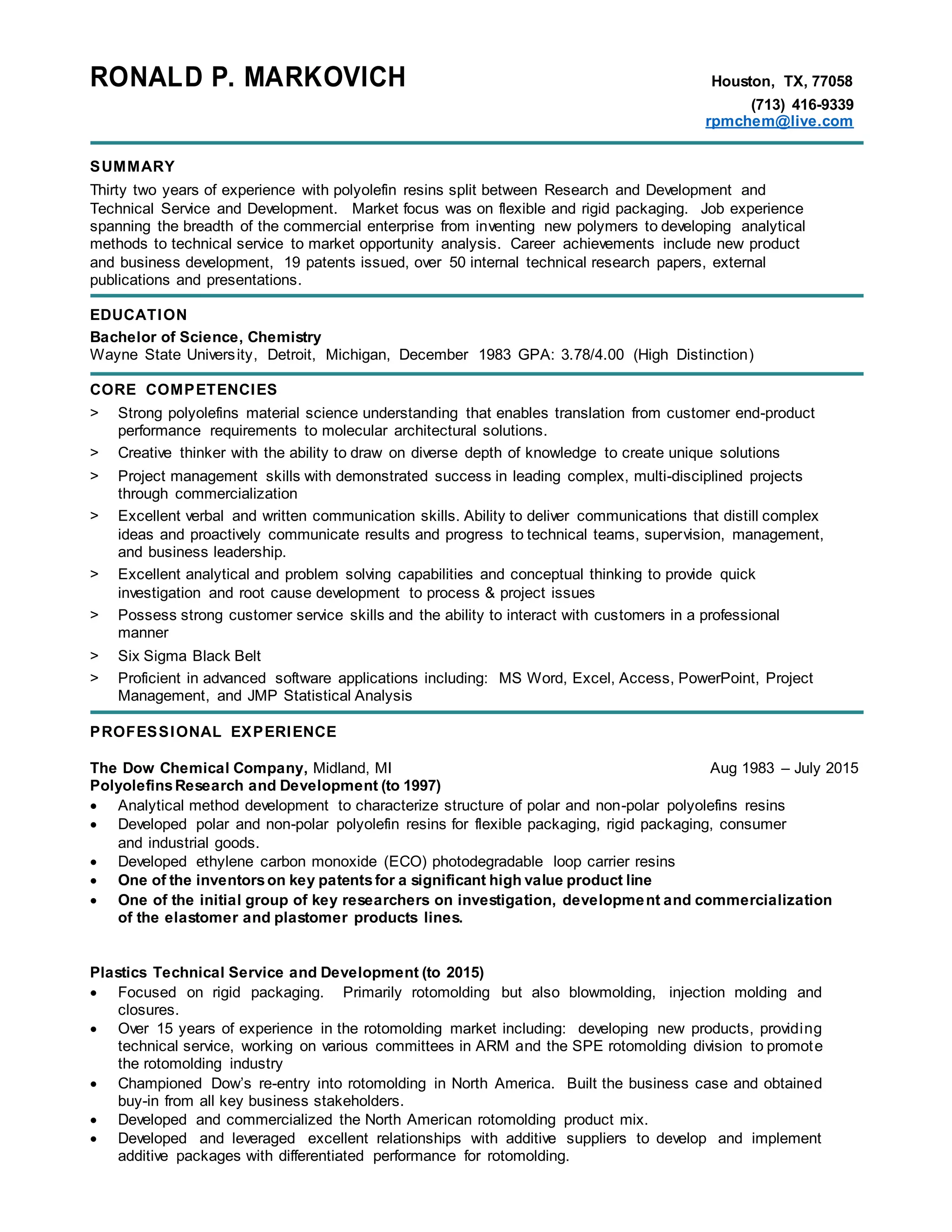 RPM Resume | DOCX