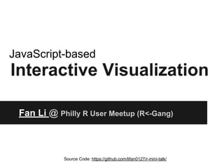 JavaScript-based Visualization in R | PPT
