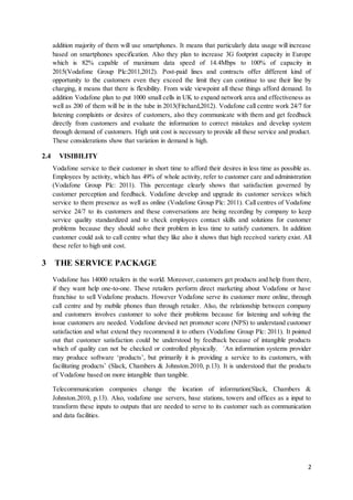 Operation management Vodafone | DOCX