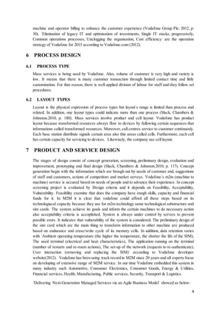Operation management Vodafone | DOCX