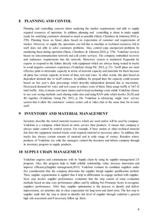 Operation management Vodafone | DOCX | Telecommunications Industry ...