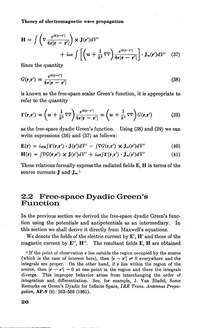Theory of Electromagnetic Wave Propagation Charles Herach Papas | PDF