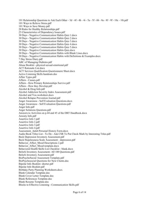 __Complete List of Adult Psychotherapy Files - As of 9-9-15 | PDF