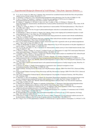 Experimental Design for Removal of Acid Orange 7 Dye from Aqueous ...