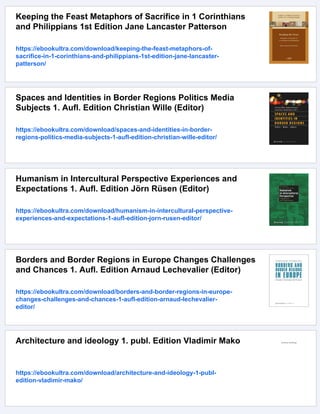 Metaphors in Architecture and Urbanism An Introduction 1. Aufl. Edition Andri Gerber (Editor) | PDF