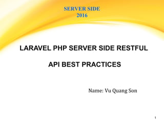 PHP Server side restful API - linkedin | PPT