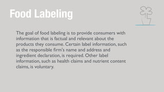 Food Labeling For Food Business | PDF