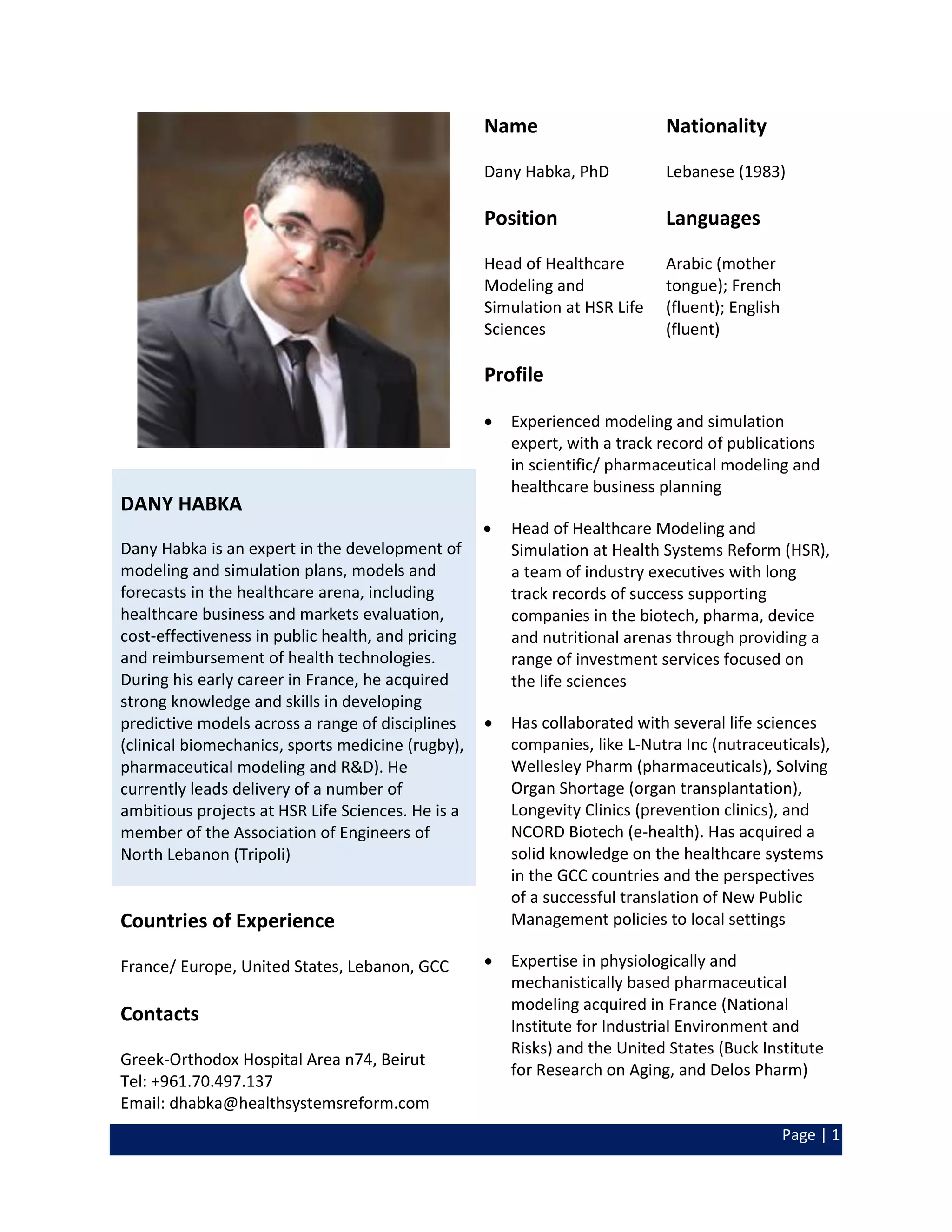 Resume_Dany_Habka | PDF