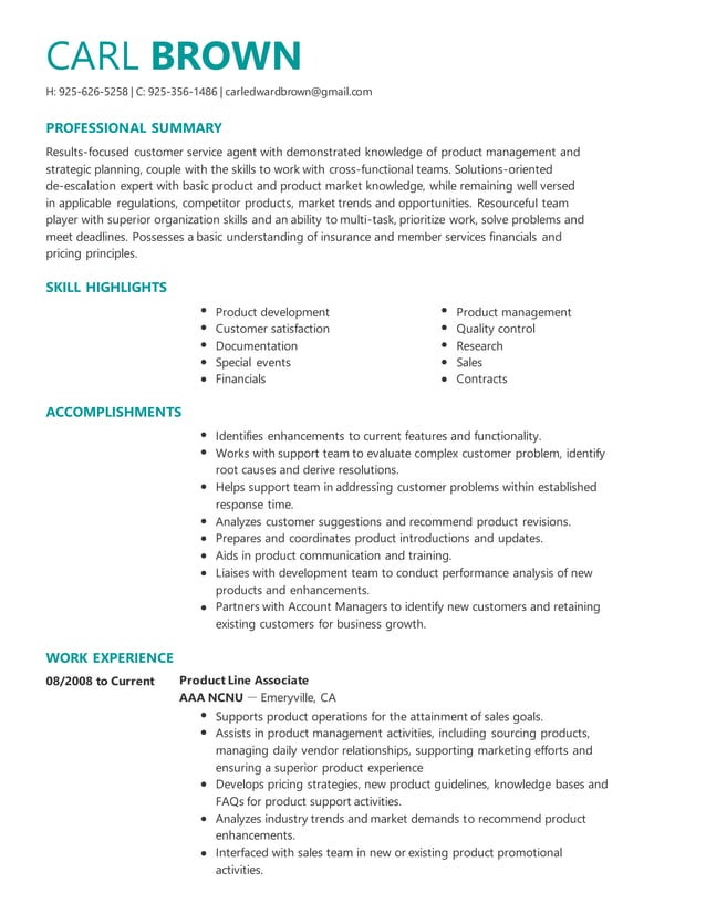Professional Resume for Carl Brown (1) | PDF