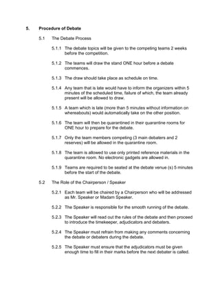 717 debate rules guideline | PDF