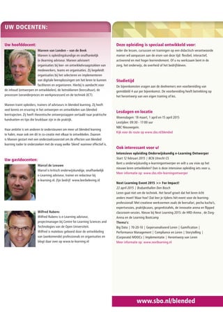 SBO - Praktische Opleiding Blended Learning Design (2015- voorjaar) | PDF