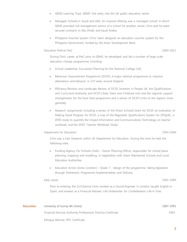 Chris Kirk CV August 2016 2 | DOCX | Professional School | Postgraduate Education