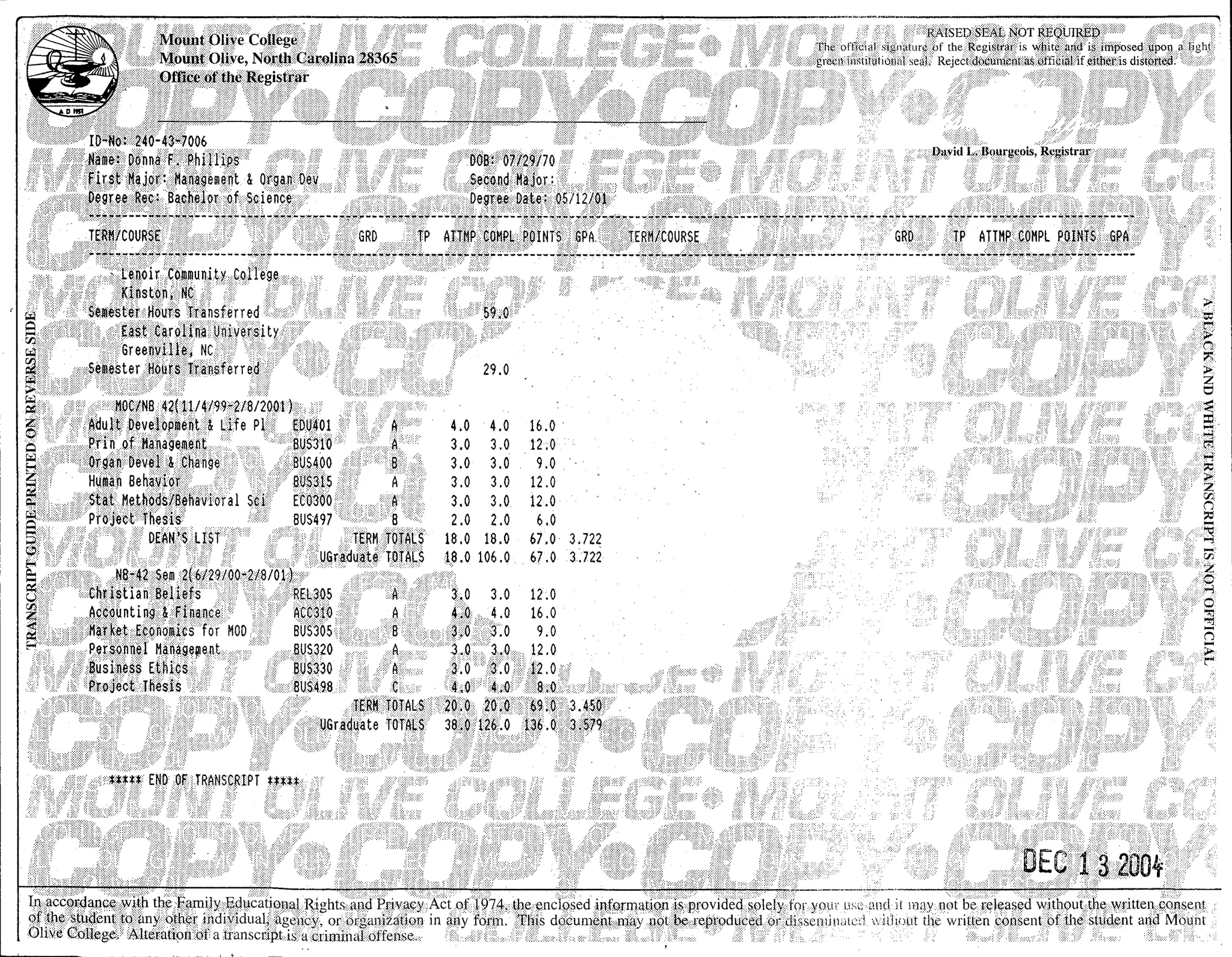 dpw - transcripts | PDF | College Education | Education