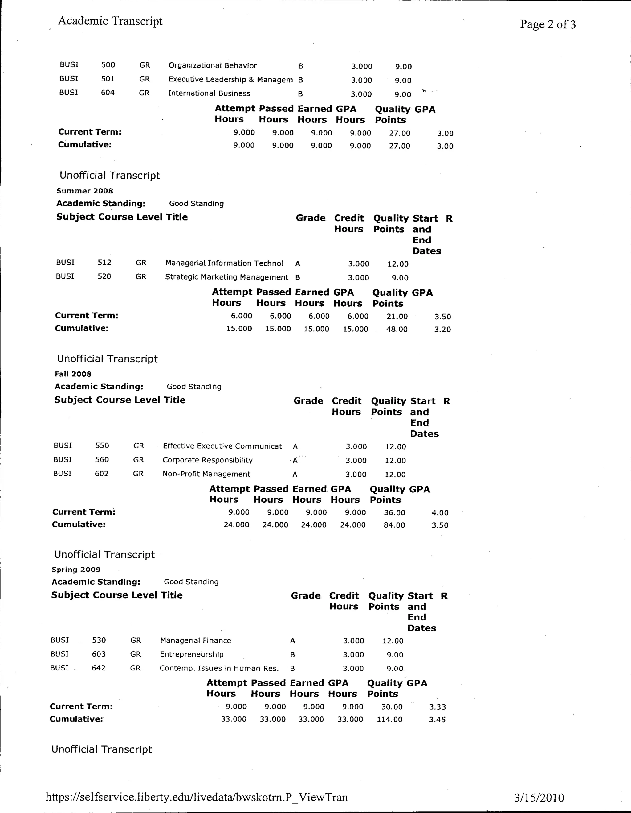 dpw - transcripts | PDF | College Education | Education