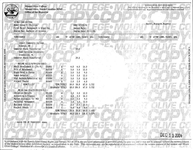dpw - transcripts | PDF | College Education | Education