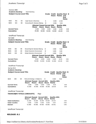 dpw - transcripts | PDF | College Education | Education