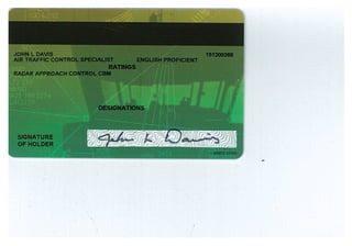FAA Form 7220-1 Credential Card | PDF