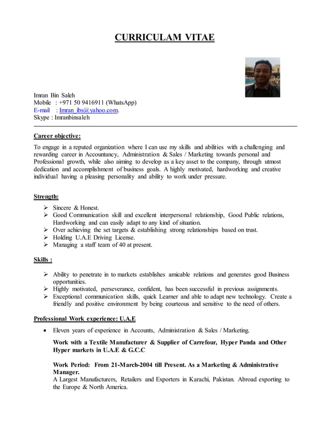 Resume Imran 2 | PDF