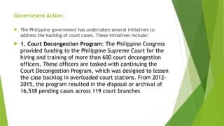 Backlog-Court-Cases in the Philippines and its implication | PPT