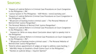 Backlog-Court-Cases in the Philippines and its implication | PPT