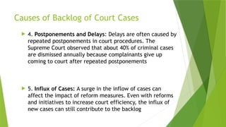 Backlog-Court-Cases in the Philippines and its implication | PPT