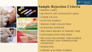 Sample Acceptance-Rejection-Criteria in lab | PPTX