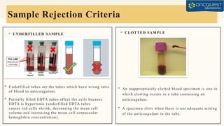 Sample Acceptance-Rejection-Criteria in lab | PPTX
