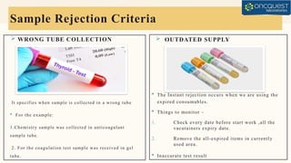 Sample Acceptance-Rejection-Criteria in lab | PPTX