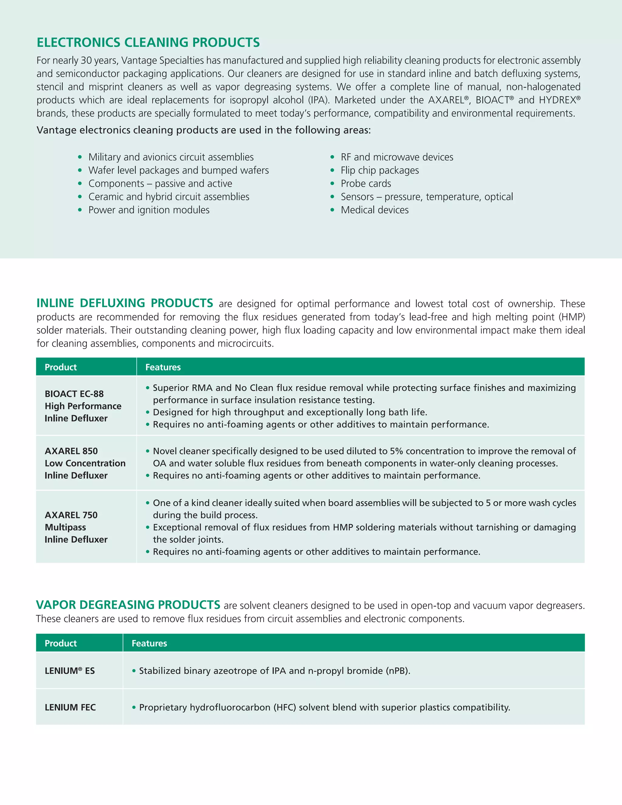 Electronic Cleaning Products Brochure 2016 | PDF