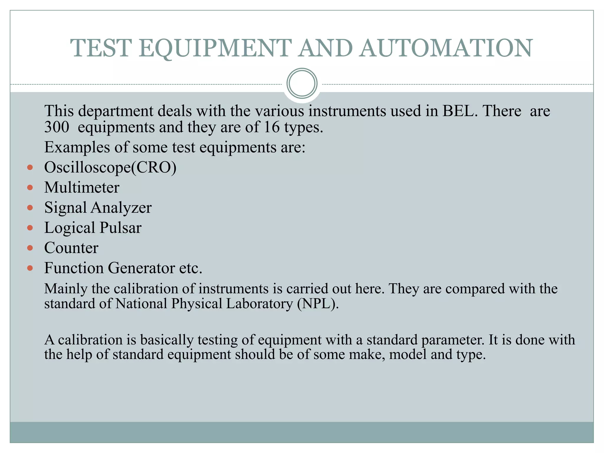 industrial-training-in-bharat-electronics-limited | PPTX