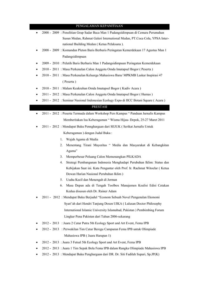 CV Terbaru RAHMAD SUKRIN SIREGAR | PDF